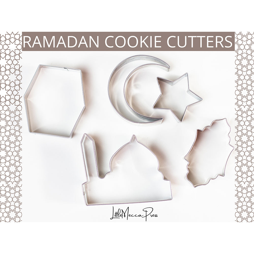 Islamic Cookie Cutter Set of Stainless Steel Shapes Including Mosque M ...