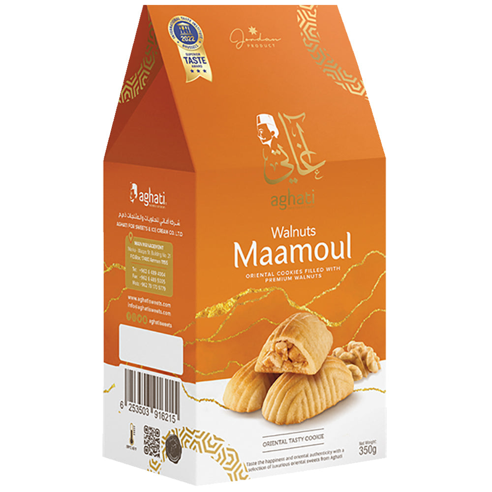 PREMIUM GOURMET MAAMOUL COOKIES FILLED WITH LUXURY WALNUTS – 12.35 oz